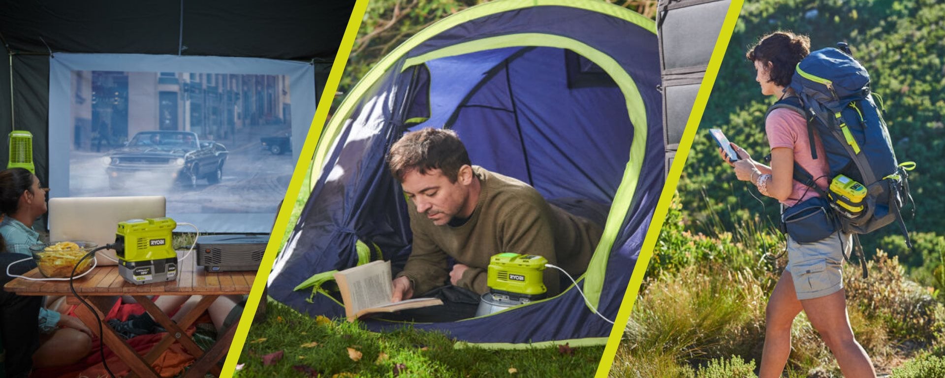 Transformateur électrique Ryobi® pour le camping